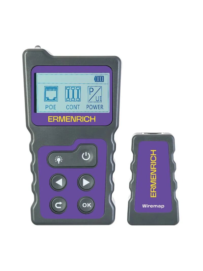 Тестер Ermenrich NetGeeks NP25 85299 Ermenrich кабельный PoE, фиолетовый