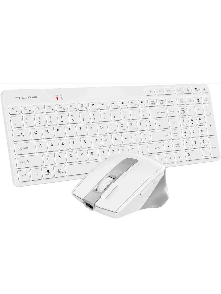 Комплект беспроводной клавиатура+мышь Fstyler Air2 White