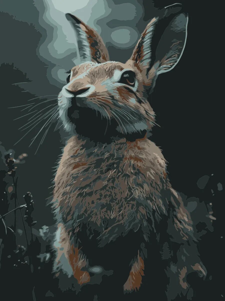 Картина по номерам заяц