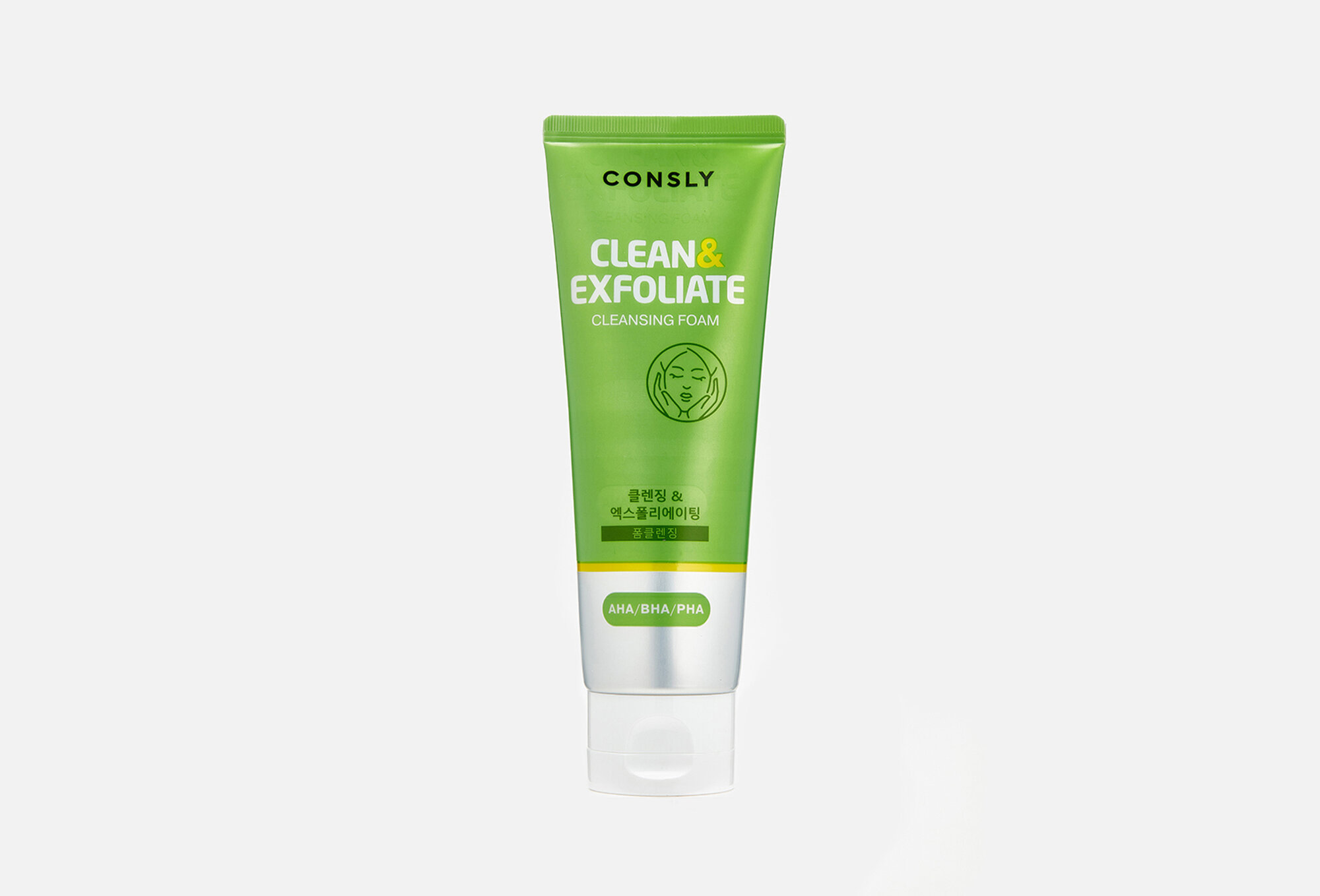Пенка для умывания отшелушивающая с AHA, BHA, PHA кислотами CONSLY Clean&Exfoliate 120 мл