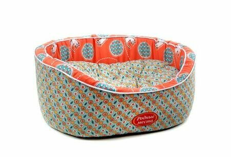 Родные места Персиковый кот #1 43х38х15 см лежак для животных премиум