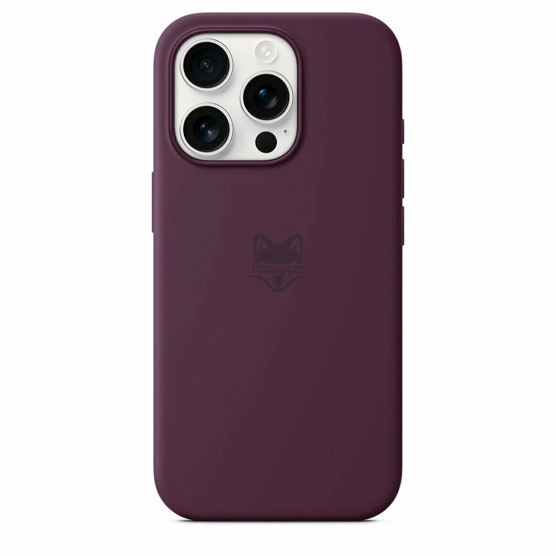 Чехол силиконовый для iPhone 16 pro / Магнитный держатель / Silicone Case /Plum /Фиолетовый