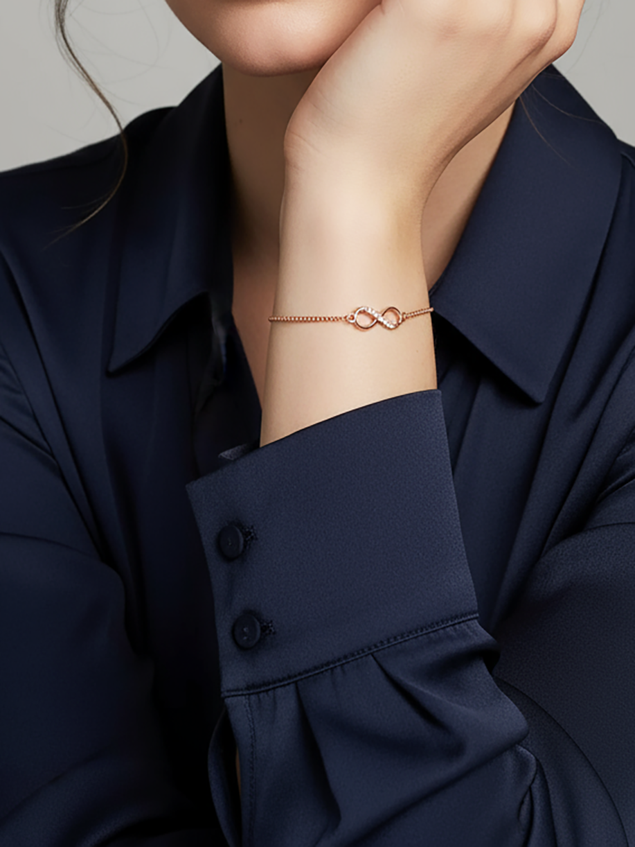 Браслет-цепочка, кристаллы Preciosa