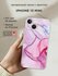 Чехол на Apple iPhone 13 mini / Айфон 13 мини с принтом "Розовые мраморные разво...