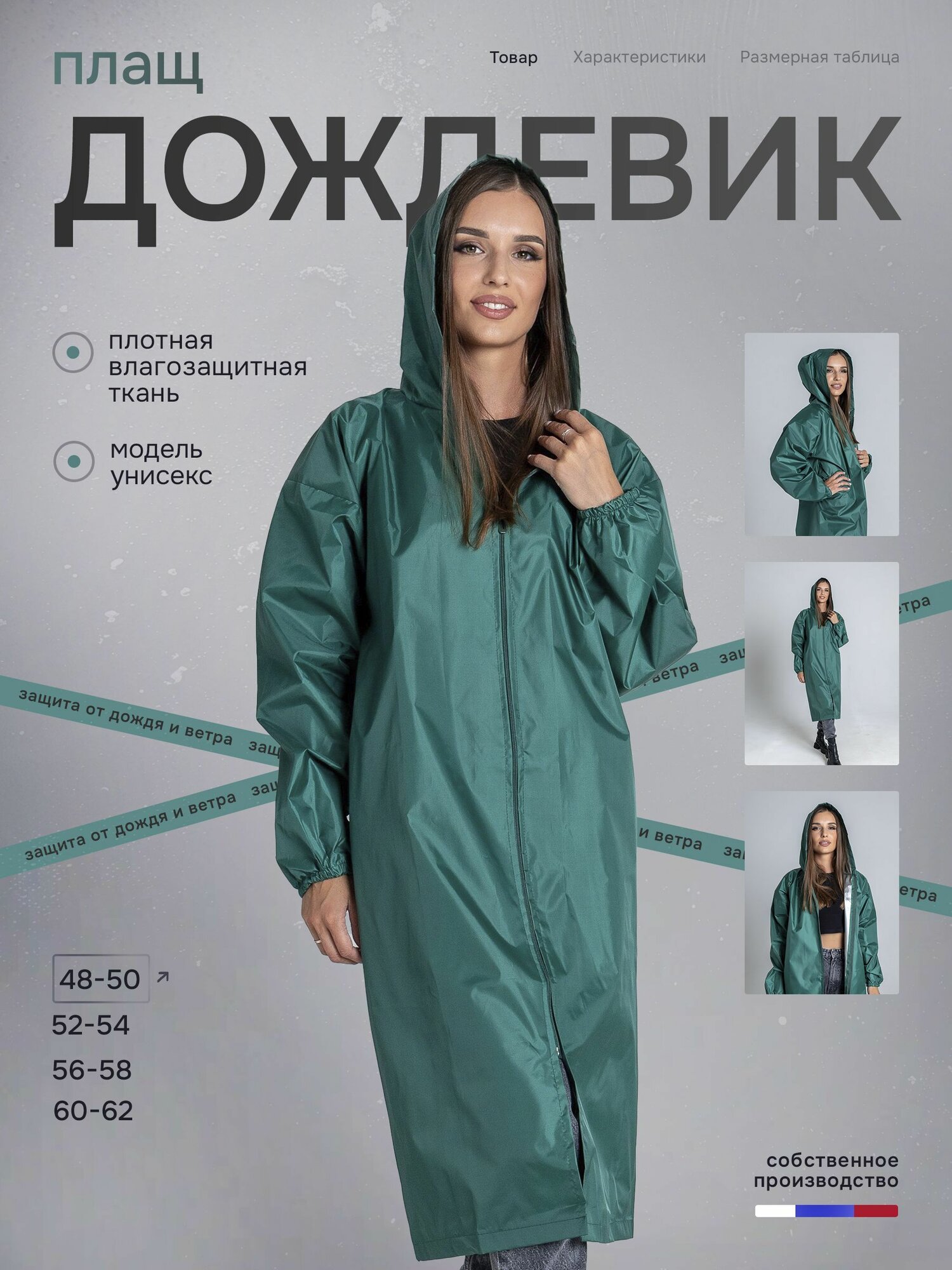 Плащ-дождевик Базовая коллекция