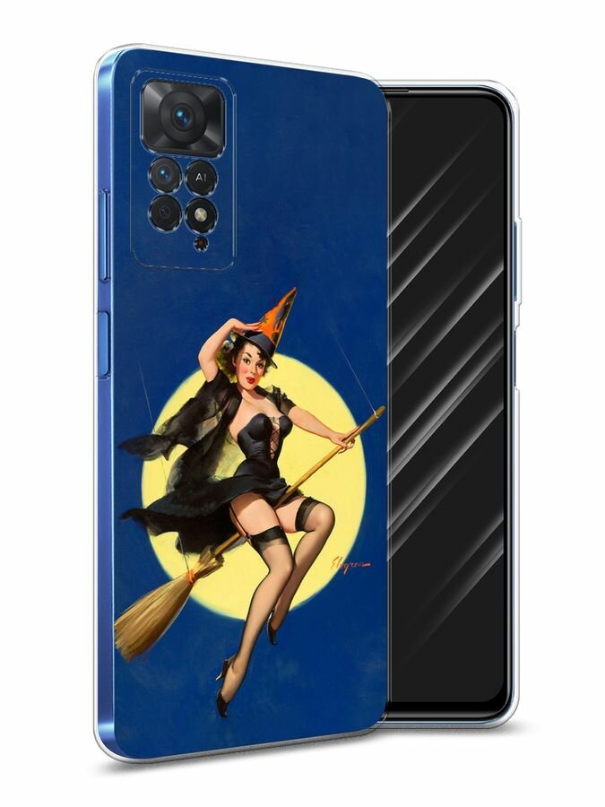 Чехол на Xiaomi Redmi Note 11E Pro / Сяоми Редми Нот 11E Pro Про с принтом Pin-Up Witch