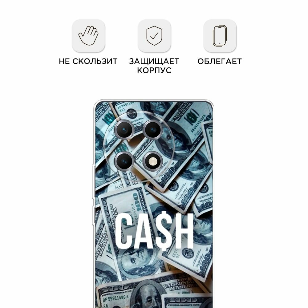Силиконовый чехол на Tecno Camon 30S / Текно Камон 30S с принтом "Cash" — фото 1