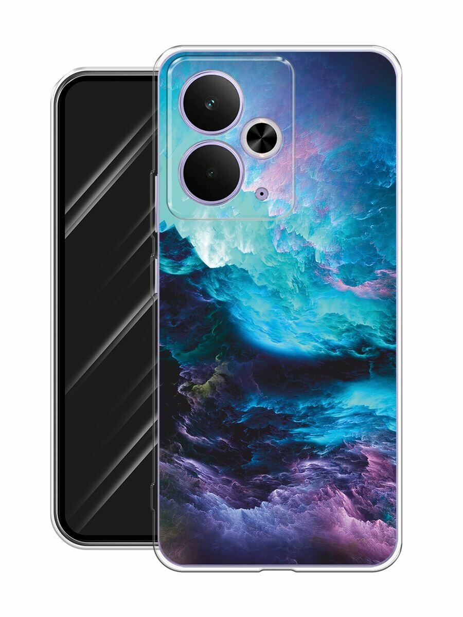 Силиконовый чехол на Realme 14T / Реалми 14Т с принтом "Бирюзовое небо" — фото 1