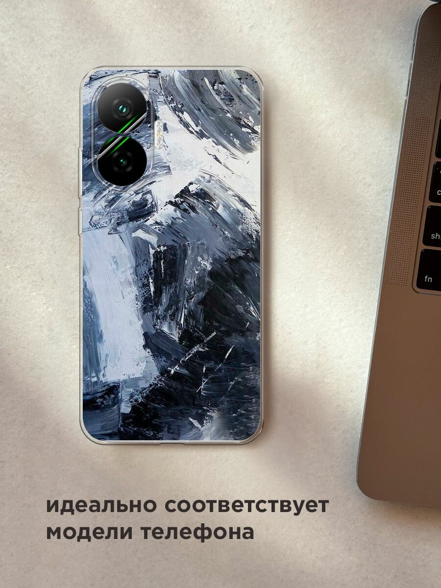 Силиконовый чехол на Poco F7 / Поко F7 с принтом "Абстракция живопись" — фото 1