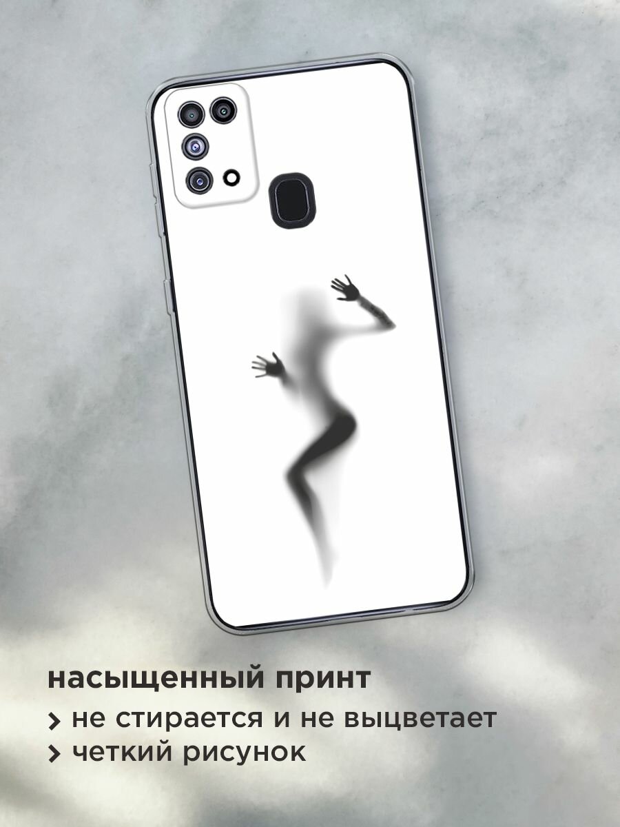 Чехол на Samsung Galaxy M31 / Самсунг Галакси М31 с принтом "Девушка в душе" — фото 1