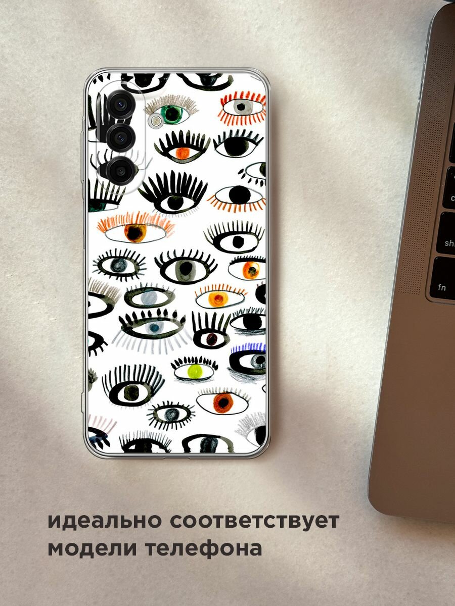 Чехол на Samsung Galaxy A17/A18 / Самсунг А17/А18 с принтом "Глаза акварель" — фото 1