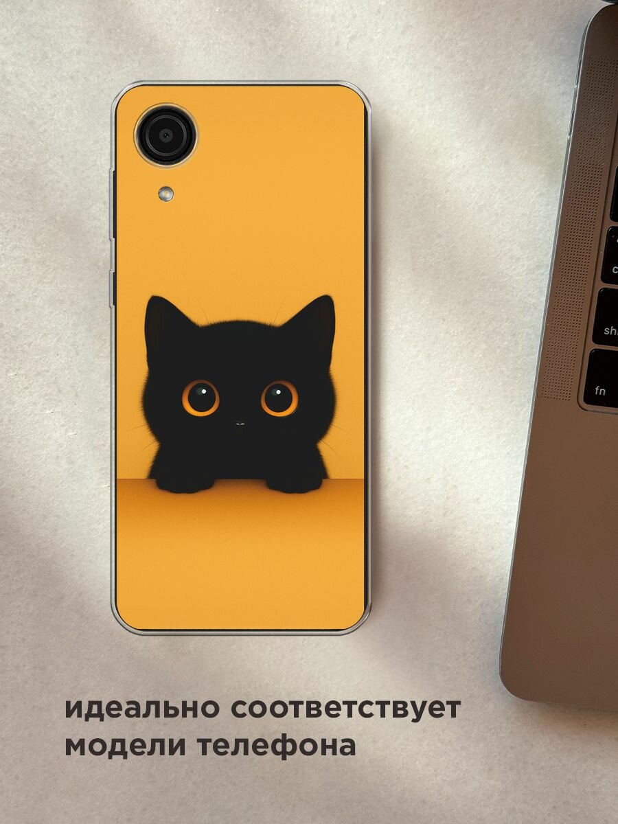 Чехол на Samsung Galaxy A03 Core / Самсунг Галакси А03 Core с принтом "Контрастный котик" — фото 1