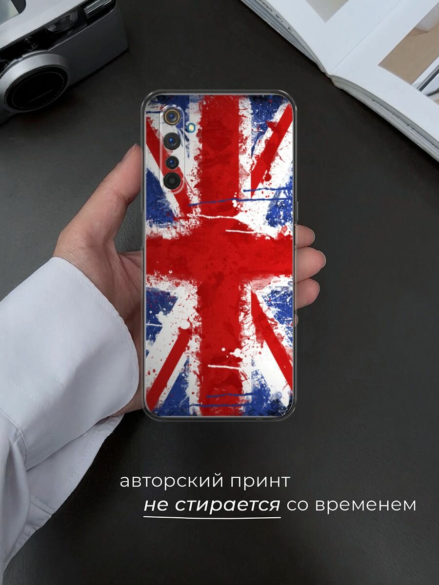 Чехол на Realme 6 Pro / Реалми 6 Про с принтом "Флаг Великобритании 2" — фото 1