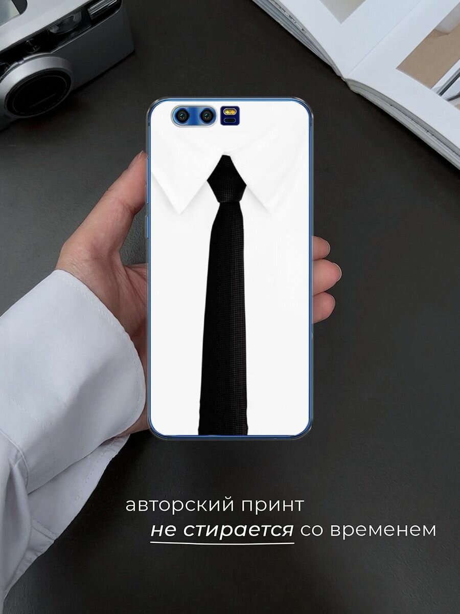 Силиконовый чехол на Honor 9 / Хонор 9 с принтом "Галстук" — фото 1