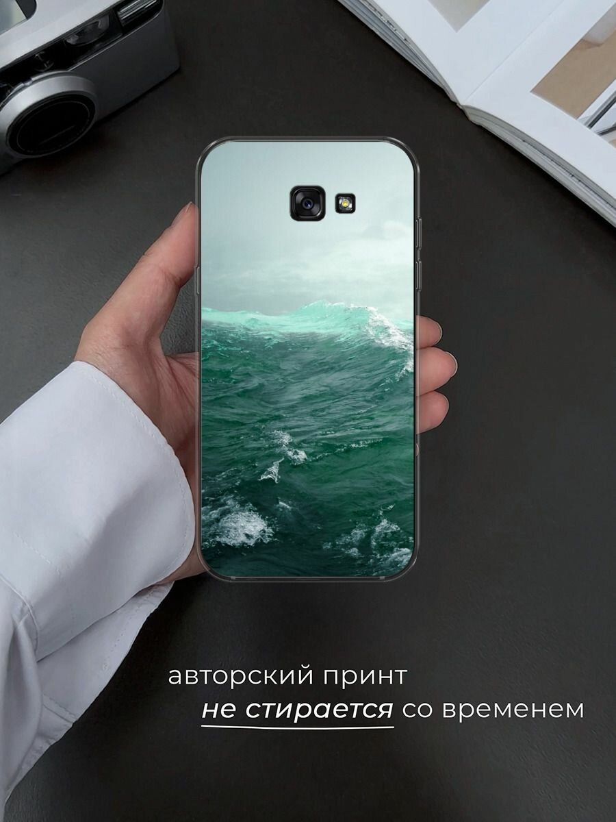 Чехол на Samsung Galaxy A7 2017 / Самсунг Галакси А7 2017 с принтом "Волны 12" — фото 1