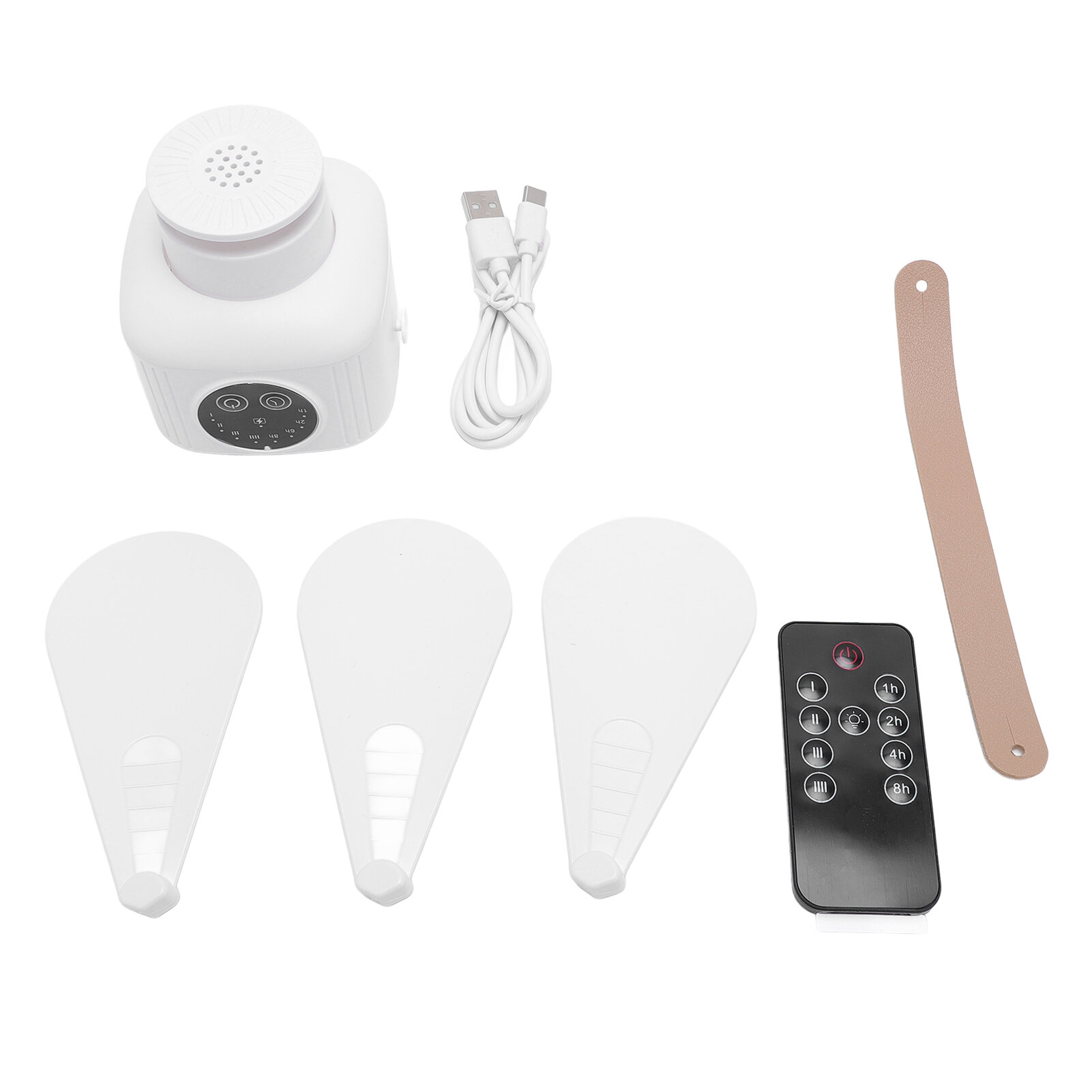 Многофункциональный перезаряжаемый потолочный вентилятор с подсветкой и пультом дистанционного управления, портативный уличный вентилятор для кемпинга, белый цвет