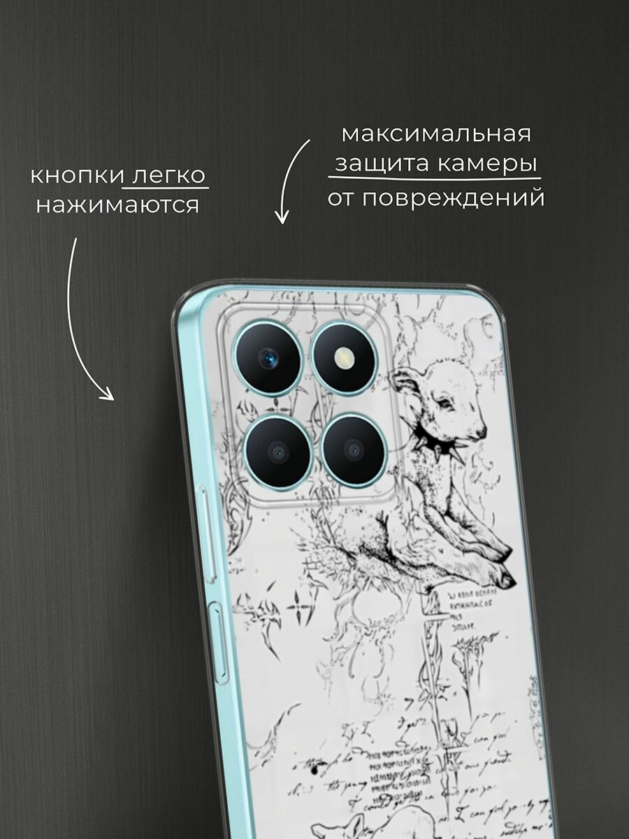 Чехол на Honor X6A / Хонор X6A с принтом "Готический ягненок" — фото 1
