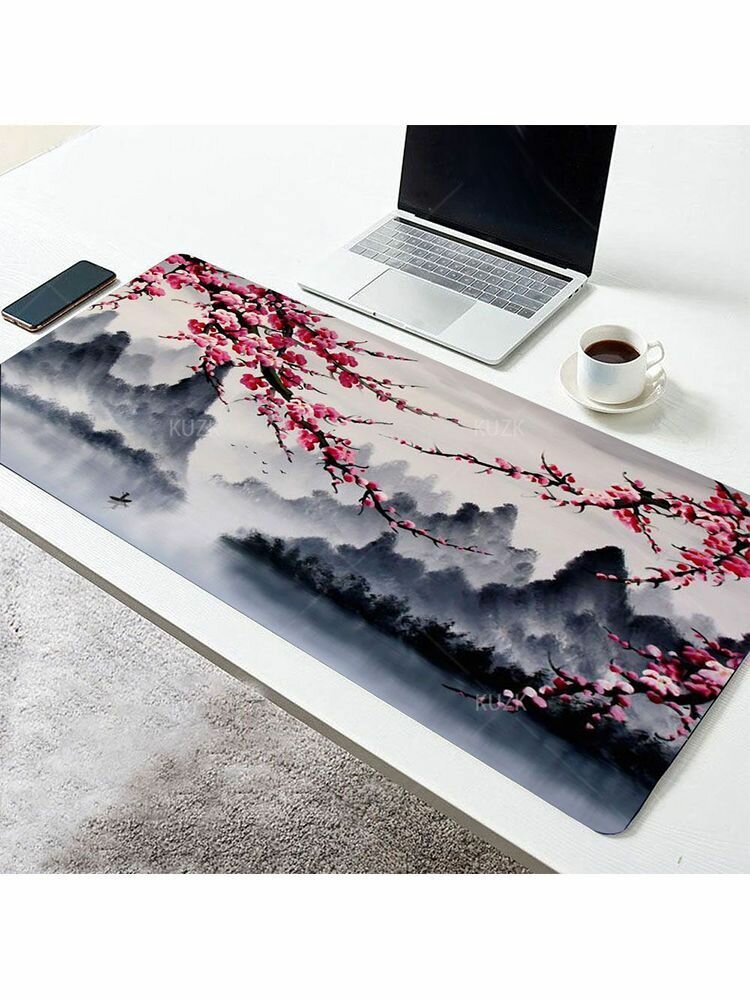 Японский коврик для мыши Sakura 900x400 XL клавиатура нескользящий офисный коврик для ноутбука
