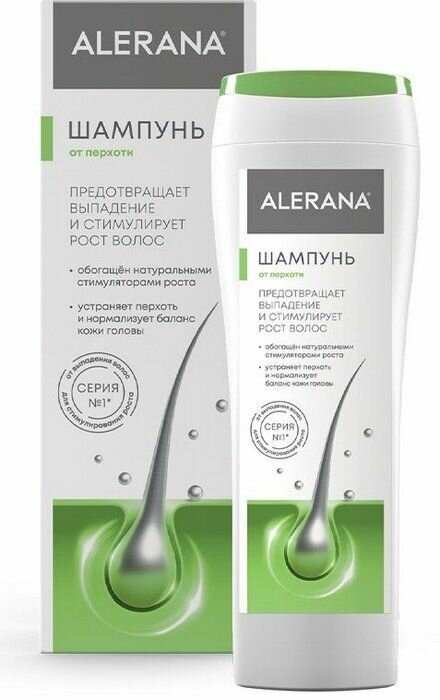 Шампунь Alerana против перхоти, предотвращает выпадение, стимулирует рост, 250 мл