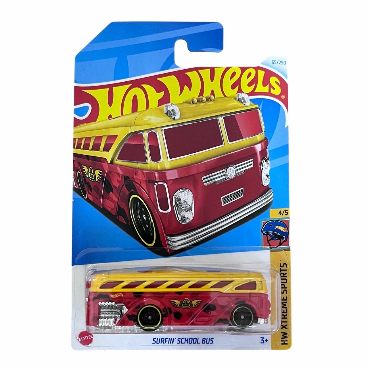 Машинка Hot Wheels металлическая в масштаб 1:64 SURFIN' SCHOOL BUS (Красный)