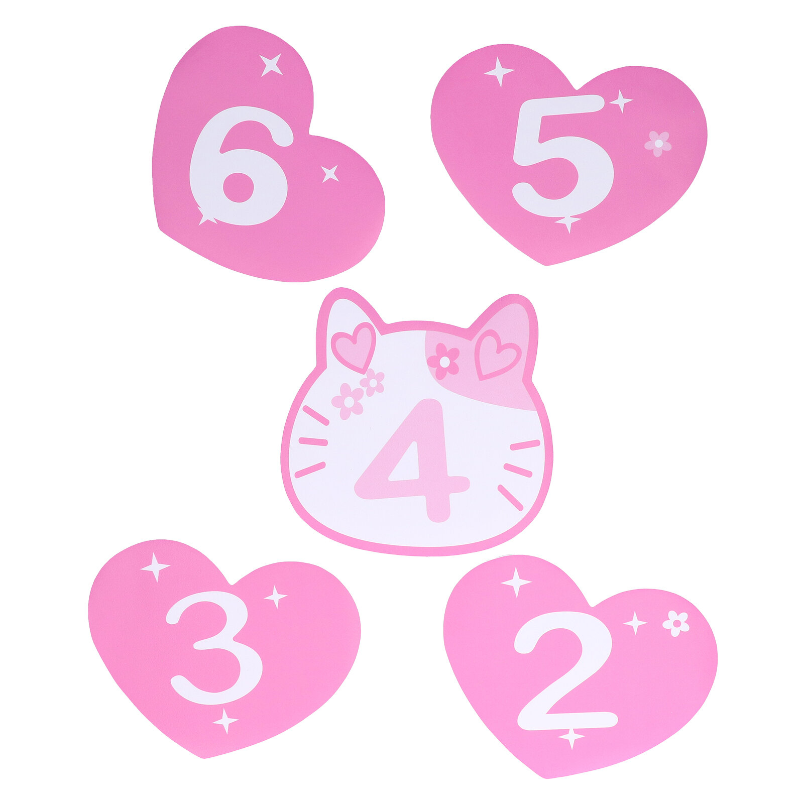 Съемные наклейки в классиках с 10 номерами, украшение для пола в детской комнате, розовые наклейки с мультяшными номерами, следы в классиках