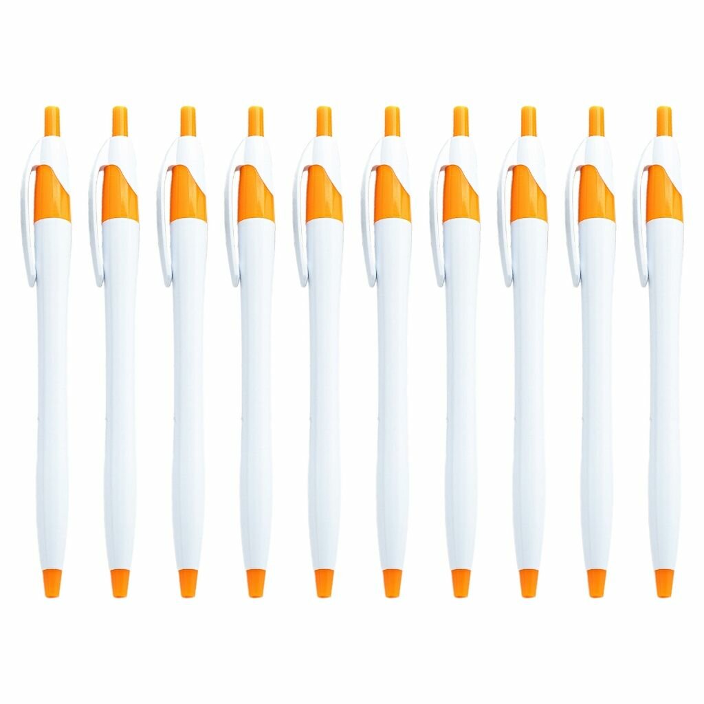 10 шт. Ручка шариковая выдвижная с клипом для офиса