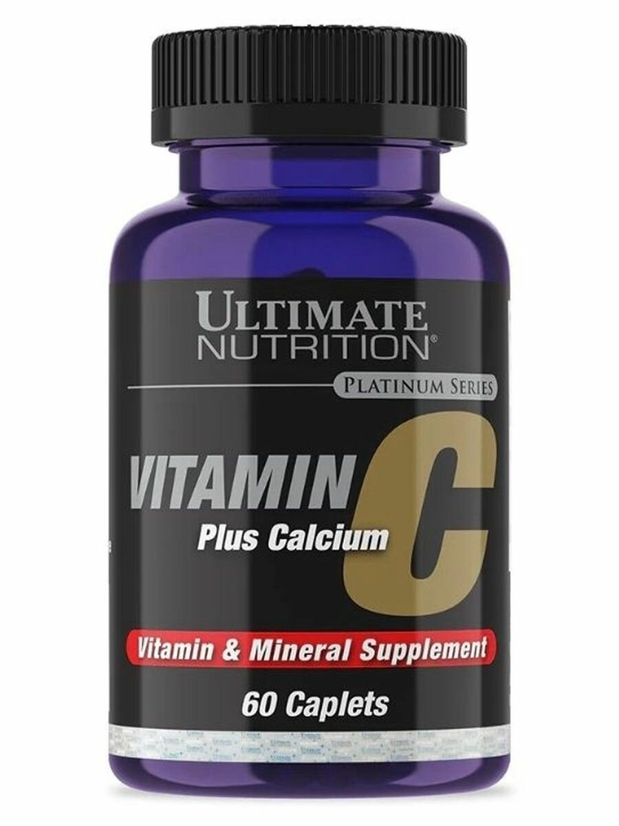 Витамин С плюс кальций Ultimate Nutrition VITAMIN C PLUS CALCIUM 60 таблеток 1175 мг