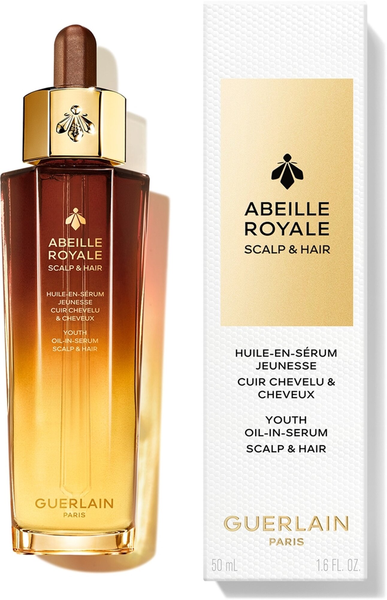 GUERLAIN Сыворотка для омоложения волос и кожи головы Abeille Royale Scalp & Hair Youth Oil-In-Serum, 50 мл