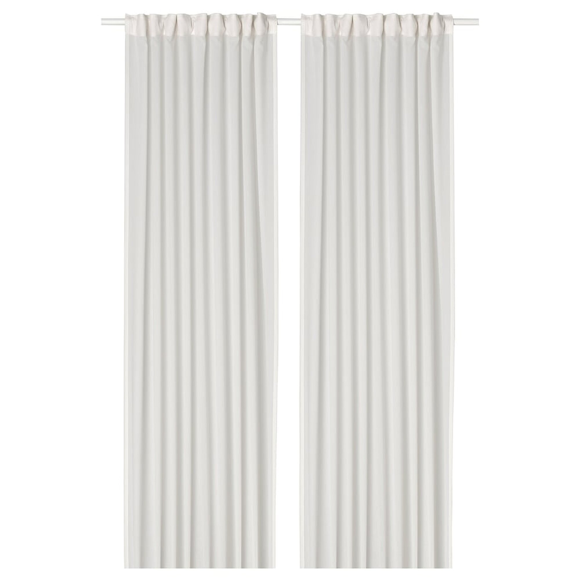 Штора IKEA ROSENROBINIA, 2 шт, цвет белый, на ленте, размер 145х300 см, 205.563.24