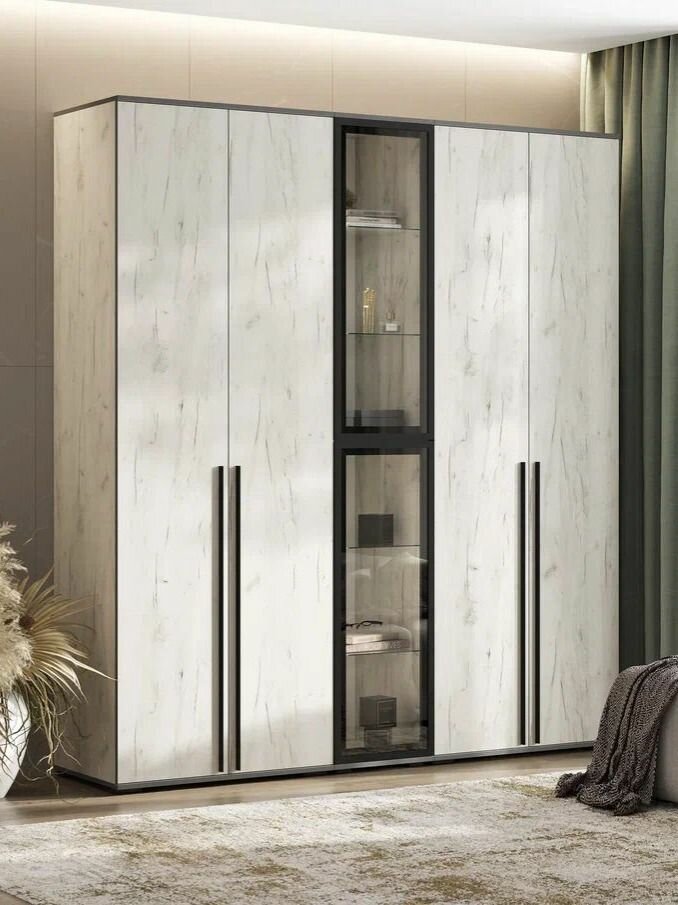 Норд Пенал-стекло (400) с подсветкой (Дуб Крафт Белый) МИФ