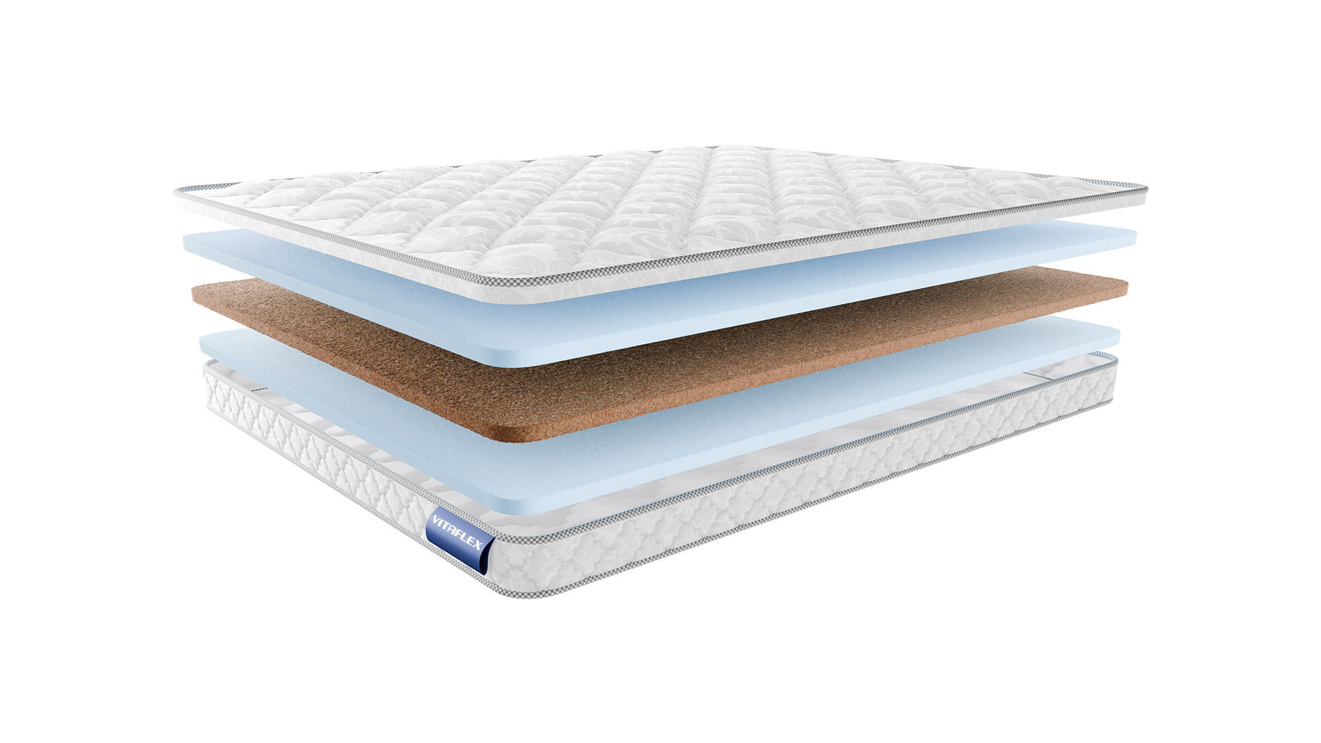 Матрас Vitaflex Eco 80х195 серии Lounge высота 11 см анатомический средней жесткости кокосовый Беспружинный