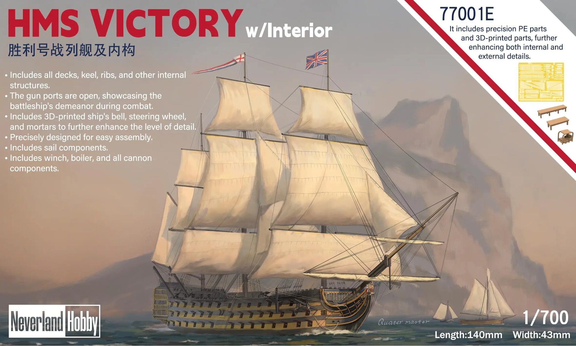 Neverland Hobby HMS Victory модель корабля 1/700