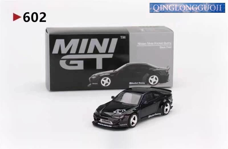 Машинка #602 1/64 Nissan Silvia (S15) Rocket Bunny Black Pearl Die-cast Alloy Model Collection Children Gifts