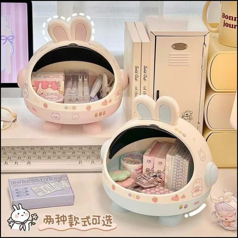 Настольный стол Кролик коробка, милые ученики, прическа, уход за кожей, полки, столы, ящики для хранения мусора.