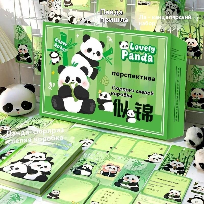 Подарочный набор для выпускника с пандой - Набор полезных канцтоваров для учебы с милым дизайном