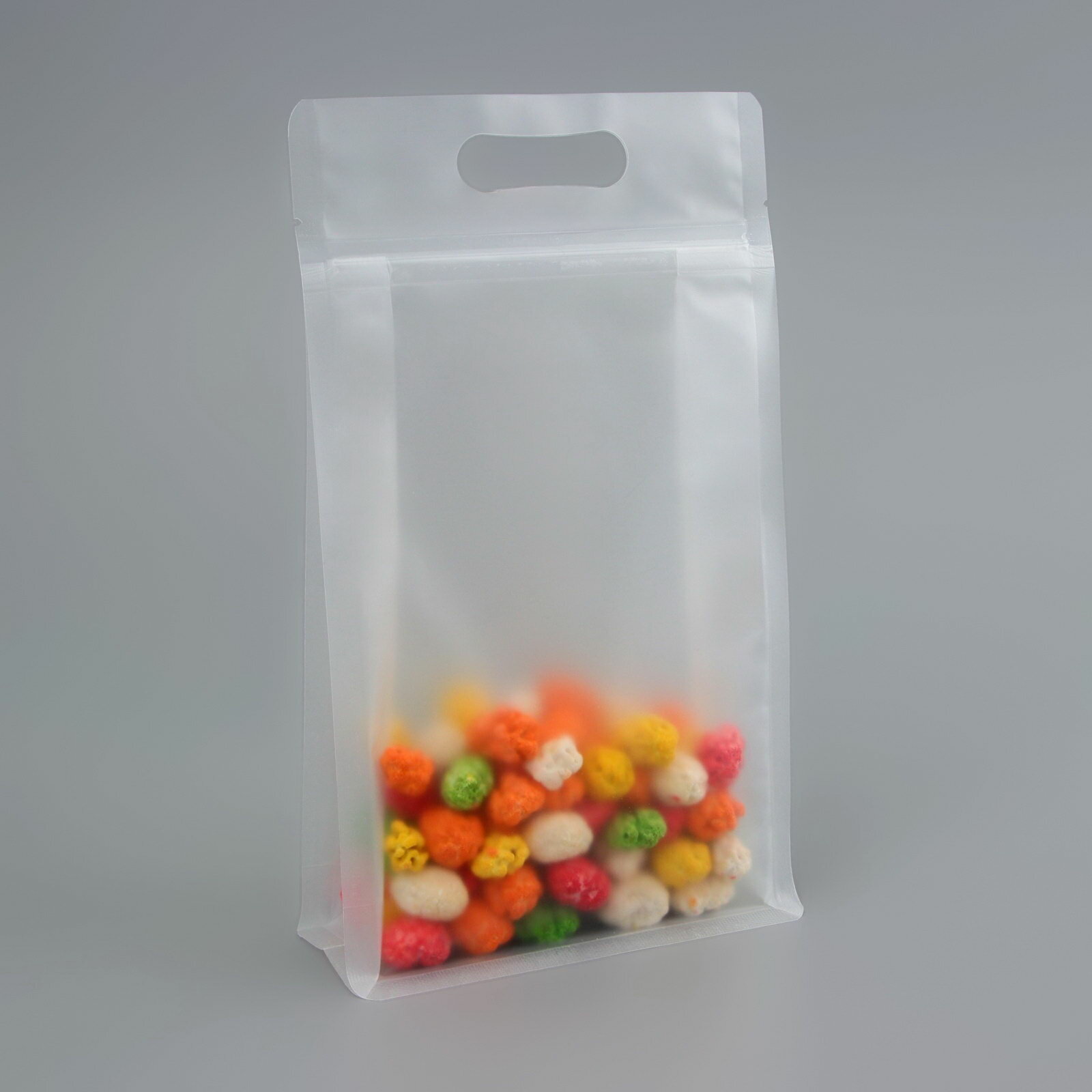 Пакет дой пак прозрачный с вырубной ручкой,14x24 см,100 мкм, назначение: для хранения еды, 50 шт.