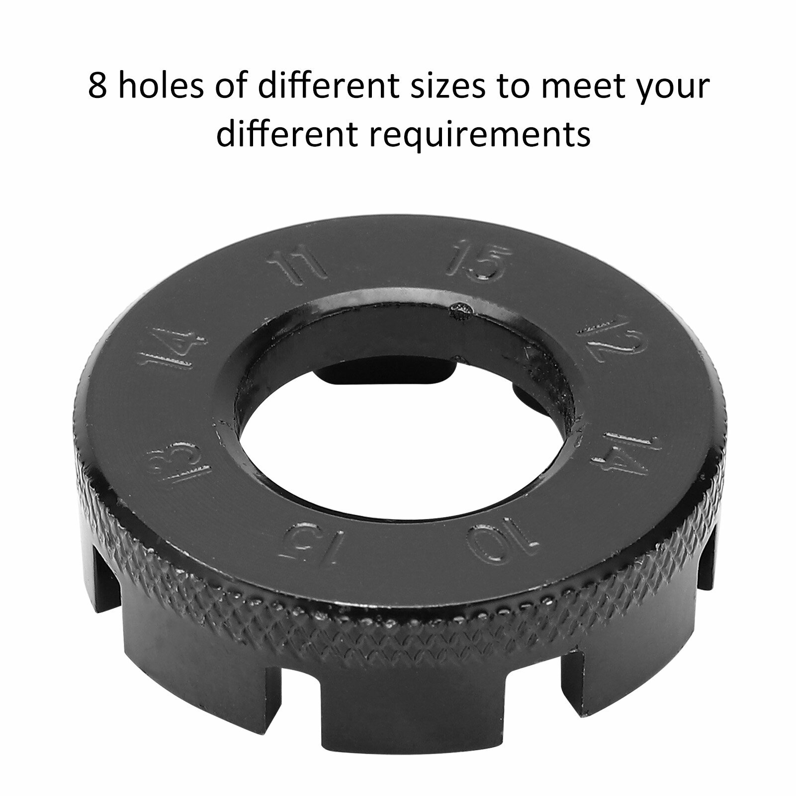 Велосипедный 8-позиционный ключ для спиц Велосипедный спицевый ниппель Ключ для колесных дисков Truing Гаечный ключ Инструмент для ремонтаЧерный