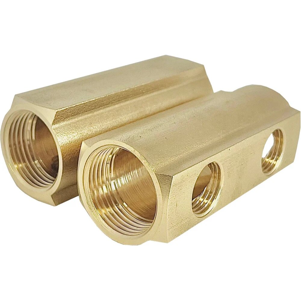 Апогей Коллектор латунный КЛА 2502.050-1 DN25 ВР1 м/о 50мм ВР1/2 1-е исполнение на 2 выхода 422001