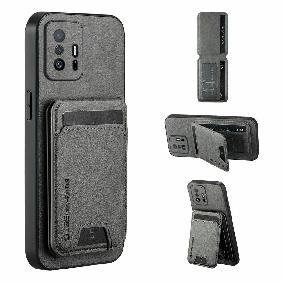 Картхолдер мужской на Xiaomi 11T/11T Pro(Сяоми 11T/11T Про) с MagSafe-Чехол бумажник