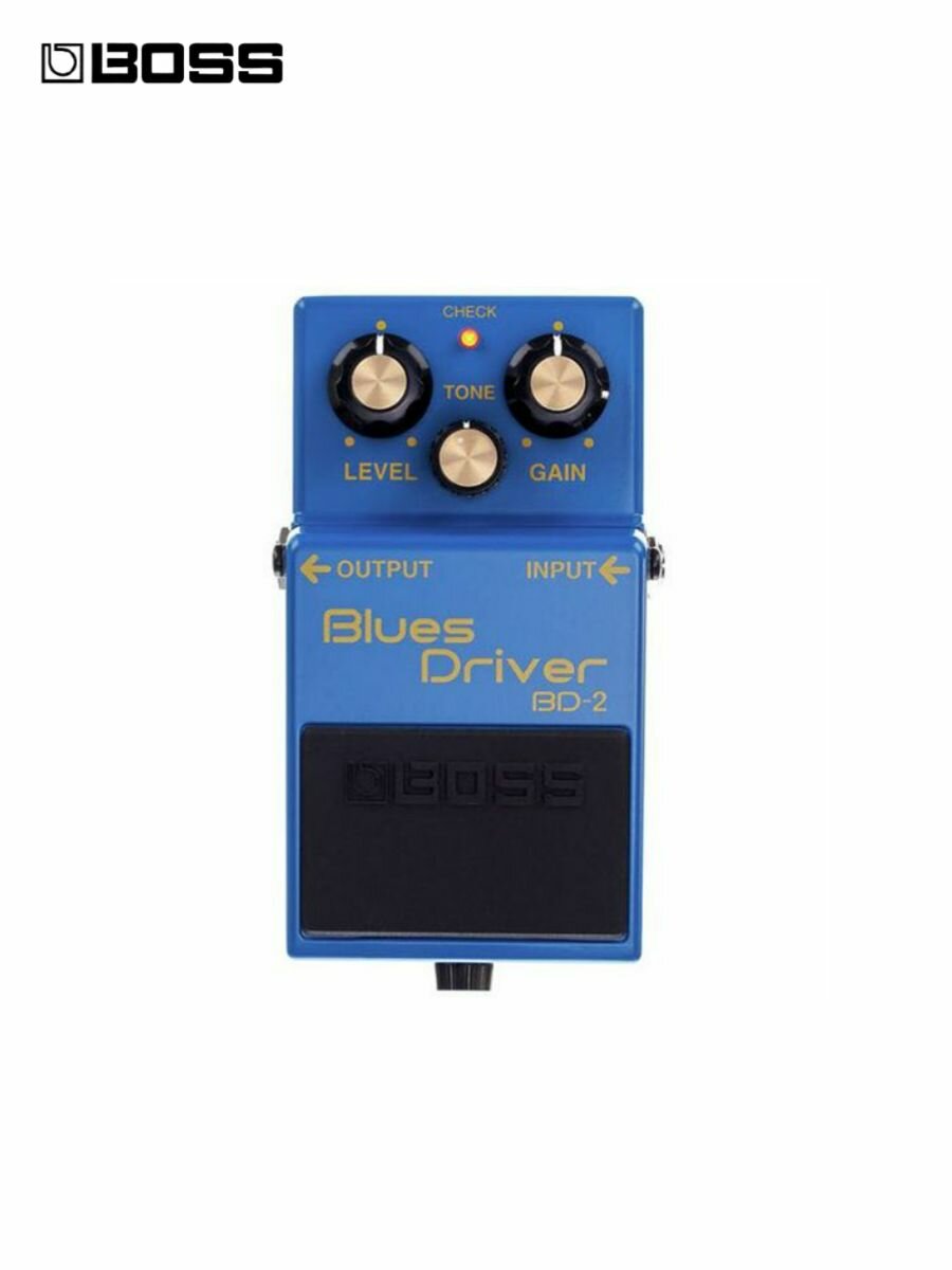 BOSS BD-2 Blues Driver Педаль овердрайва для гитары (эмуляция лампового усилителя, 3-полосная регулировка, компактный корпус, 9V питание)