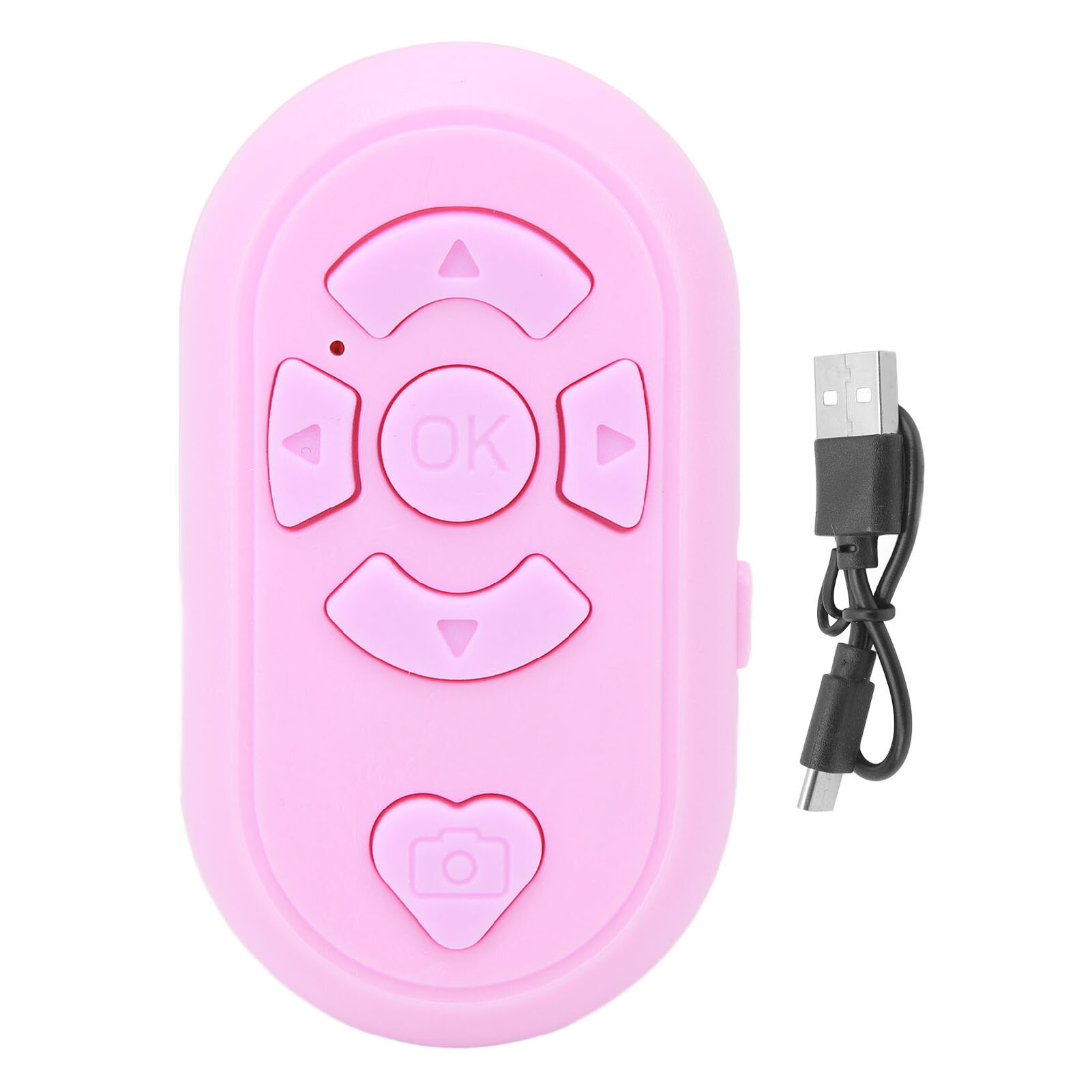 Phone Remote Control 32.8ft Wireless BT4.0 Hands Free Type C Charge Shutter for Selfie Page Turning App Pink
