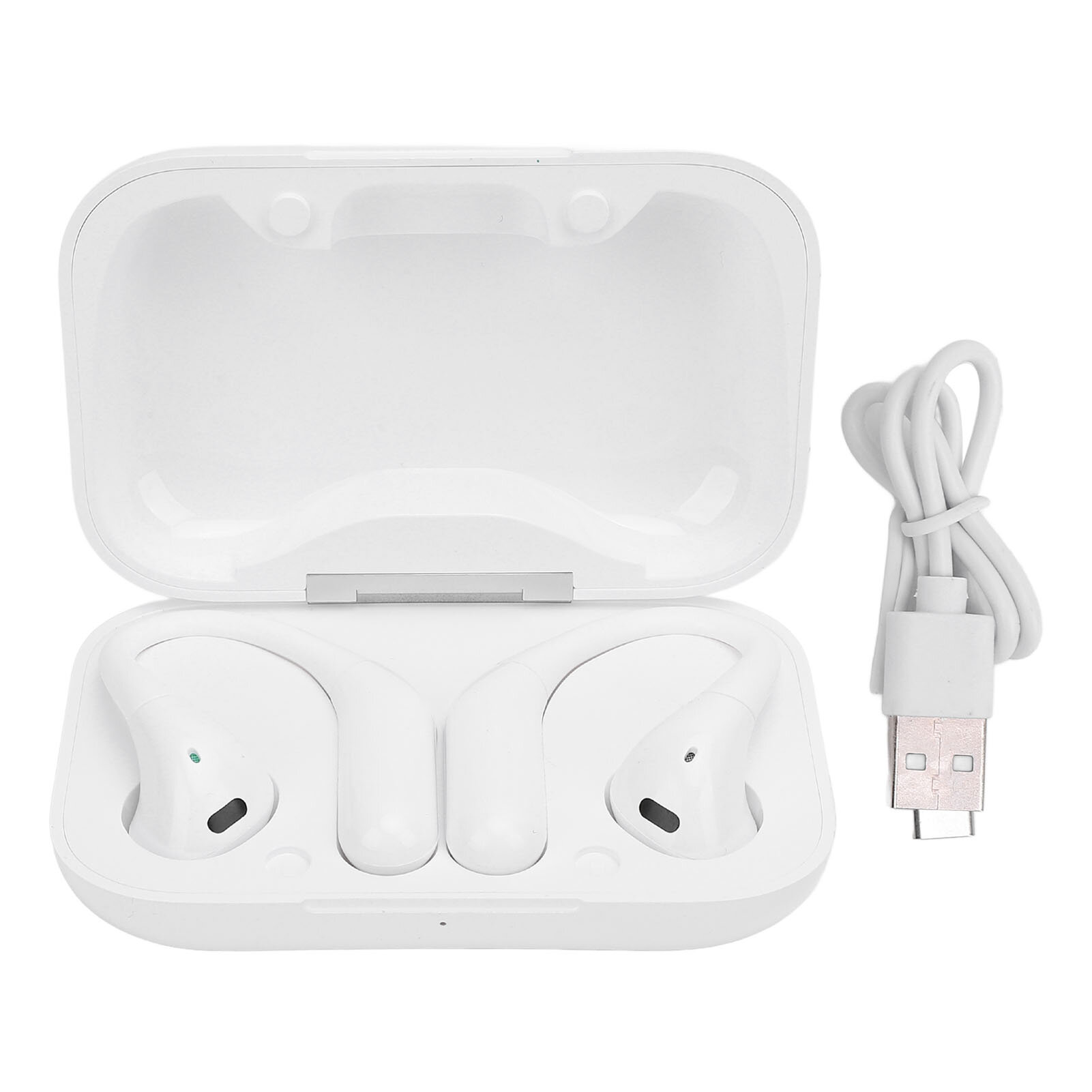 144 Languages Translator Earphone Bluetooth 5.3 Noise Reduction with APP Wireless Translation Earphones White