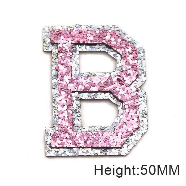 Блестящая нашивка с буквами vblingstone B