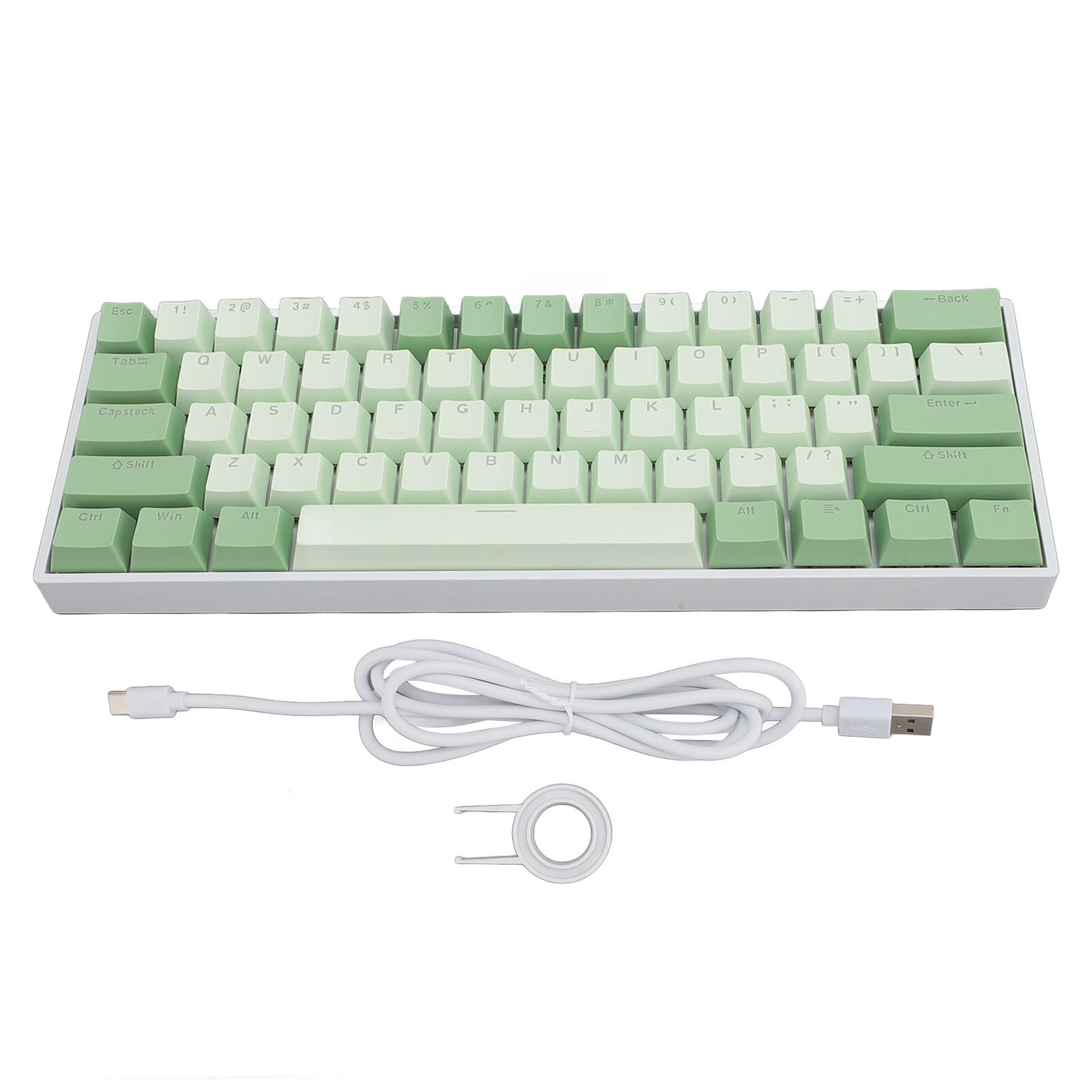 Blue Switch Механическая клавиатура 61 клавиши 60% клавиатура Три режима RGB Backlit для ОС Harmony для Android для iOS