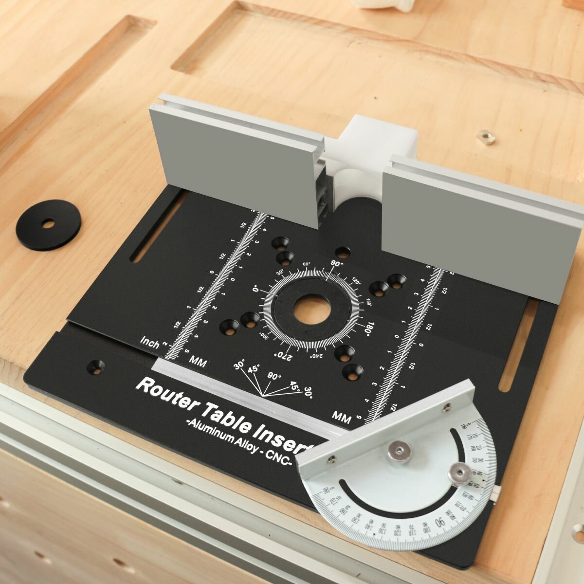 Новая версия фрезерного стола из алюминиевого сплава С8, с нанесением шкалы, метрическим и имперским штрихом