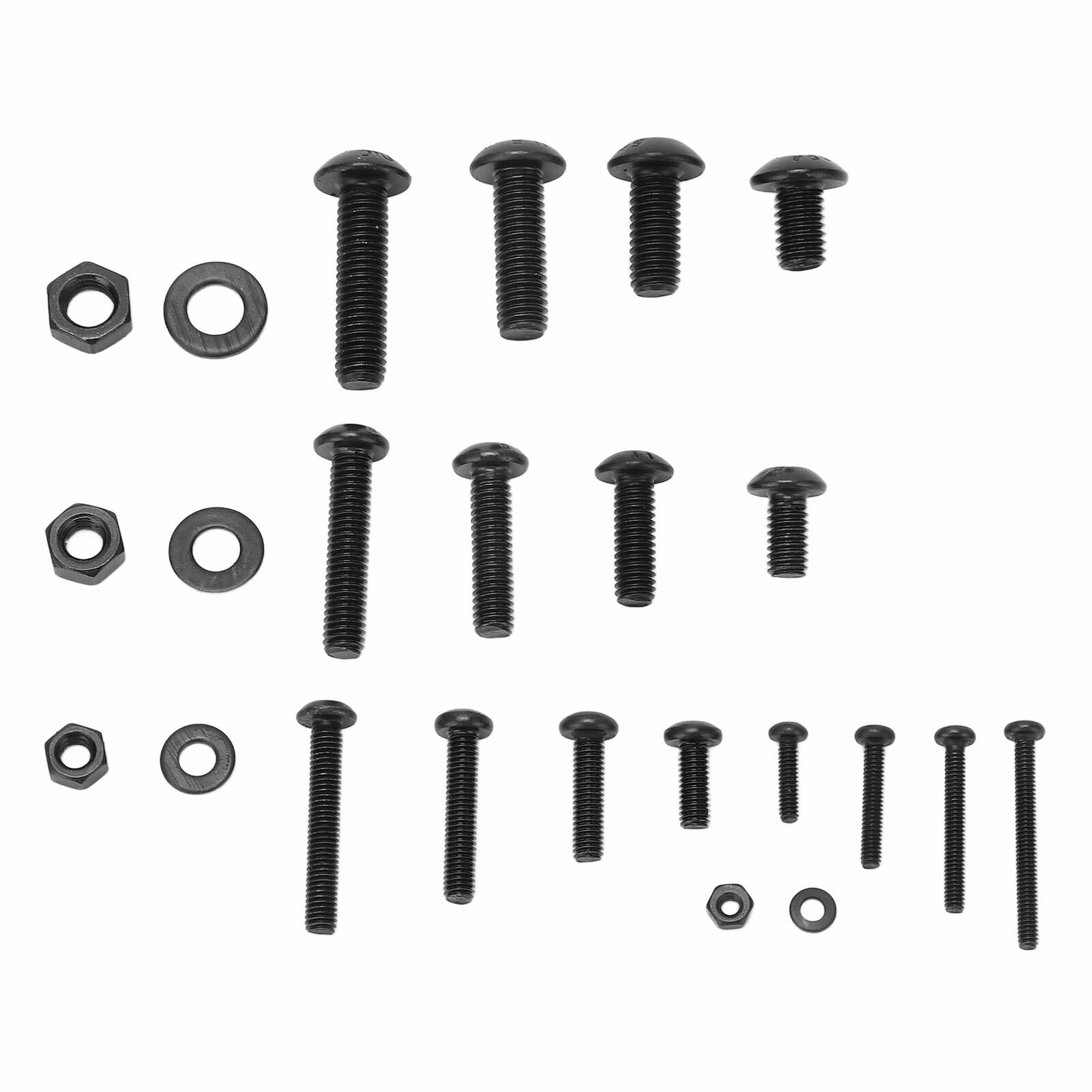 1220 шт. комплект винтов с гайками и шайбами из углеродистой стали M2 M3 M4 M5, винты с полукруглой головкой и шестигранной головкой, набор шайб и гаек