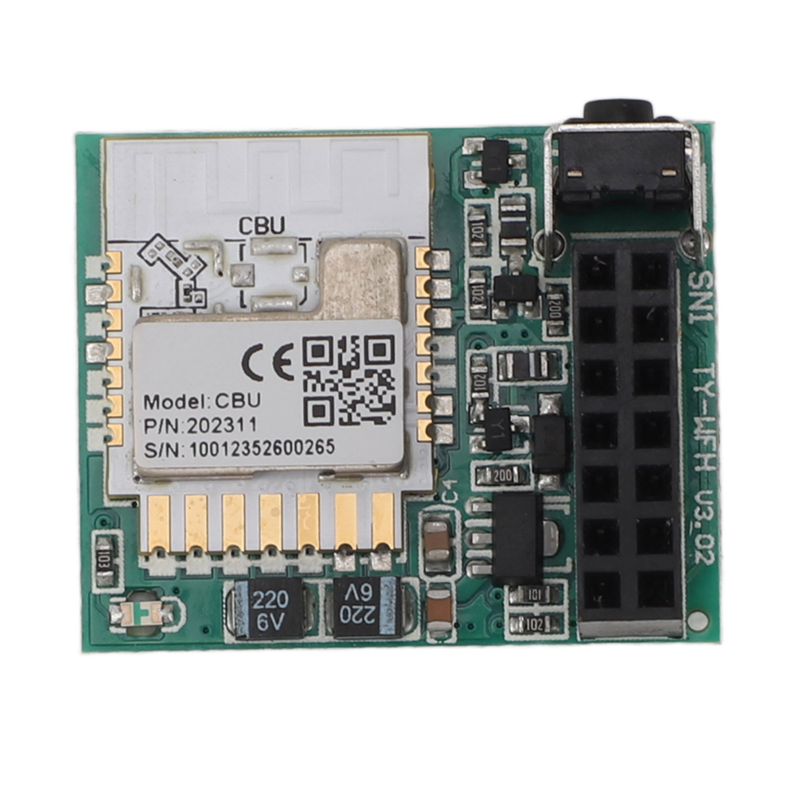 2-канальный модуль открывания дверей по Wi-Fi и Bluetooth 2,4 ГГц для приложения Tuya, материал - электронные компоненты, размер 31 х 25 мм, вес 13 г