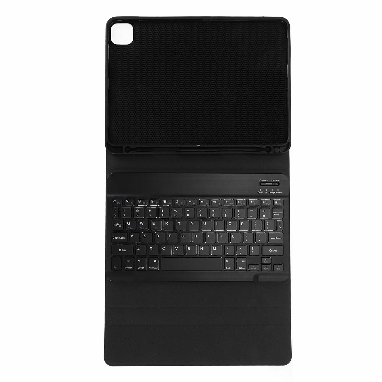 Клавиатура Pro для планшетов IOS с магнитной съемной функцией автоматического сна, держателем для карандаша и подставкой, черная
