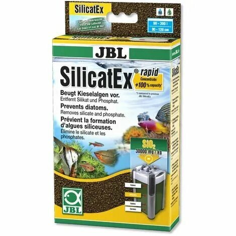 JBL SilicatEx rapid Наполнитель для фильтра материал для удаления из пресной и морской воды силикатов, 400 г