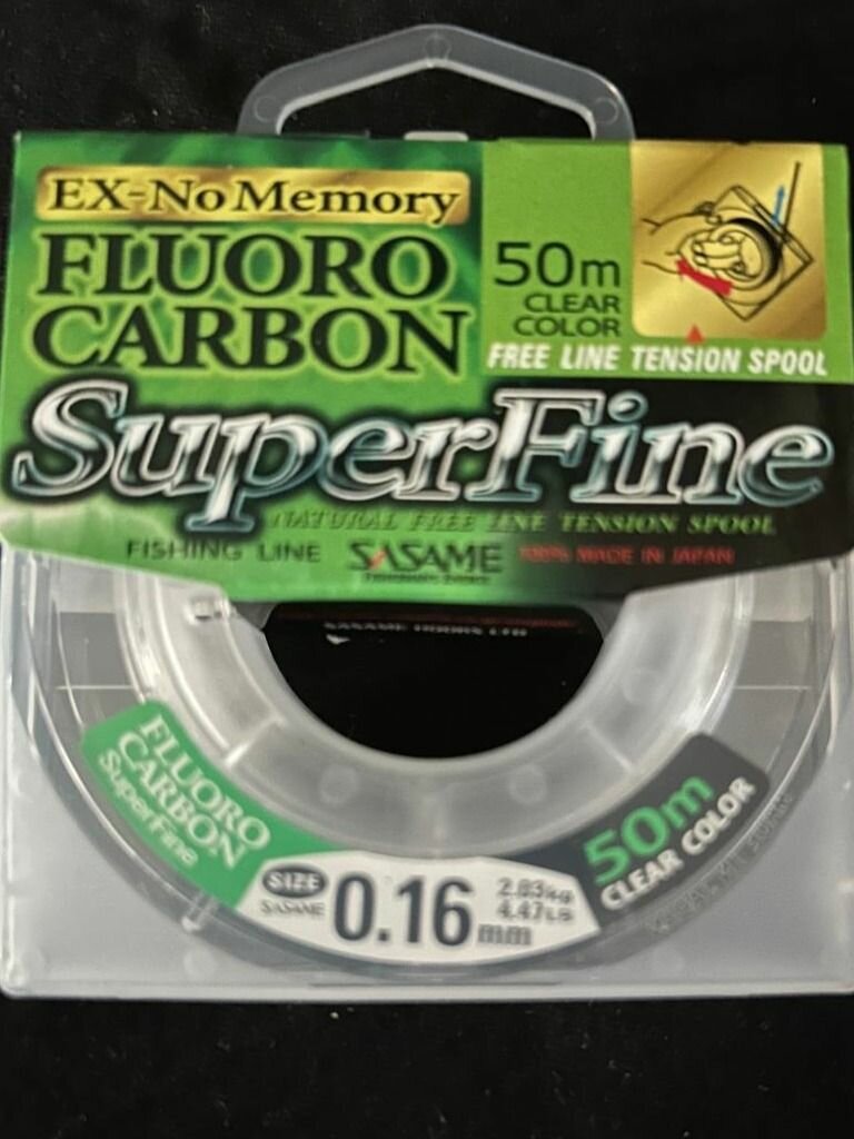 Флюорокарбон SASAME SUPERFINE размотка: 50м, толщина: 0.16мм